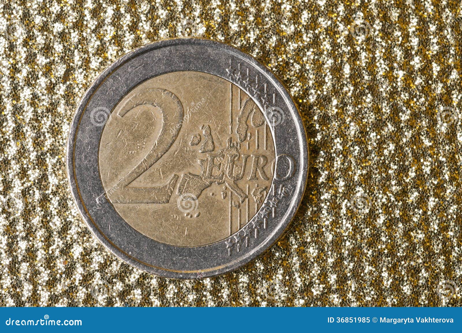Two euro coin stock image. Image of cash, golden, currency - 36851985