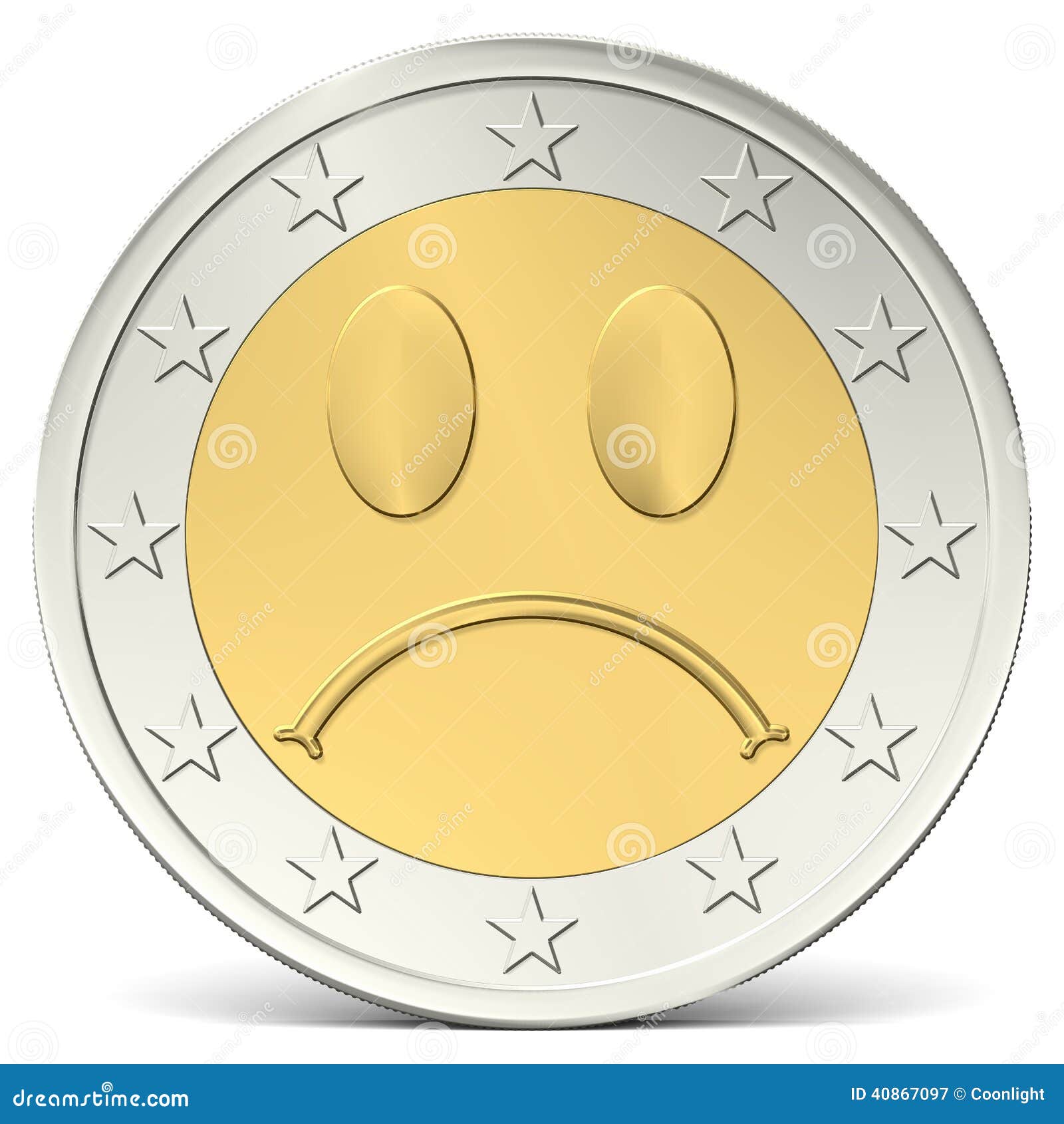 Euro Smiley Emoticon. Yellow 3d Emoji With Black And White Euro Symbols ...