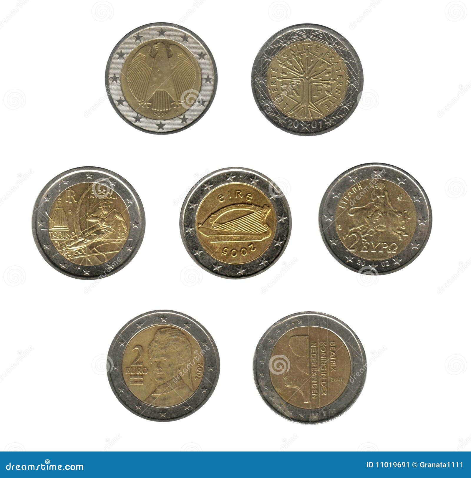 Two euro coins stock image. Image of exchange, capital - 11019691