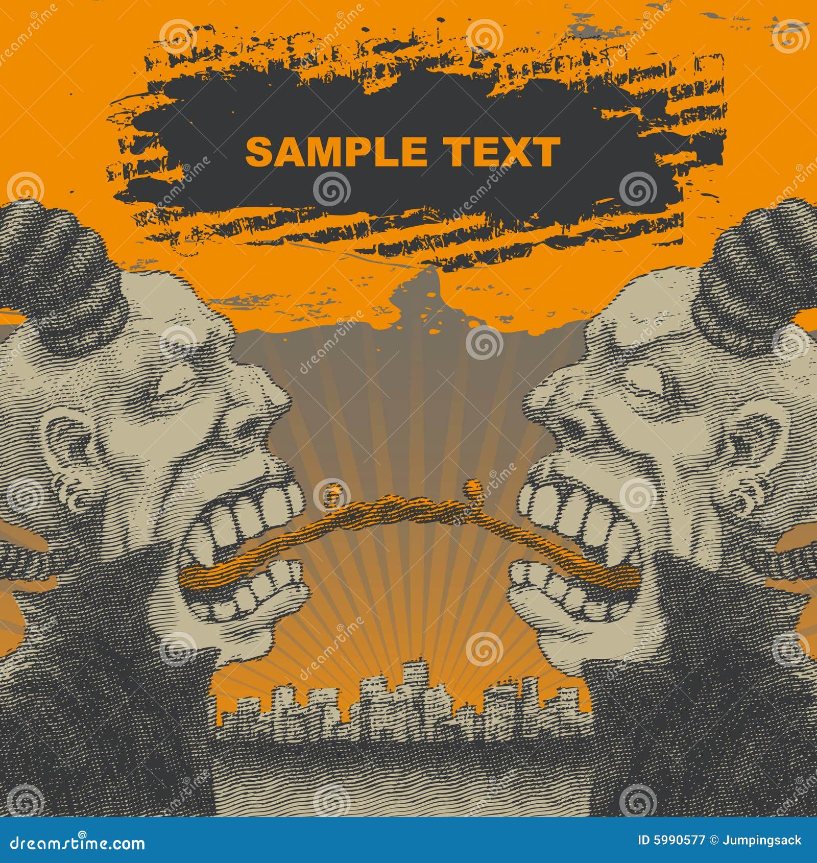 Two evil creatures stock vector. Illustration of dirty - 5990577