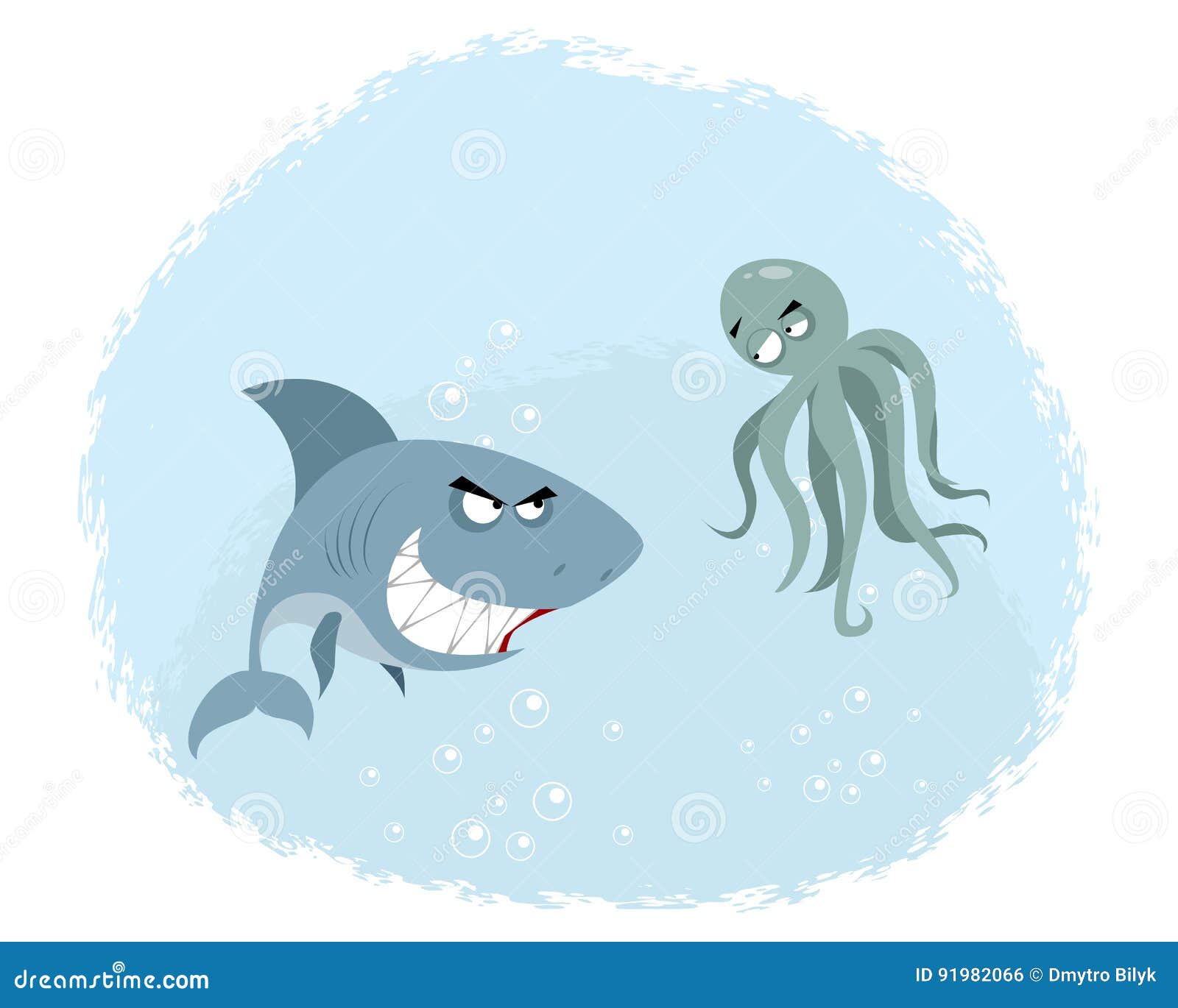 Two evil enemies stock vector. Illustration of smile - 91982066