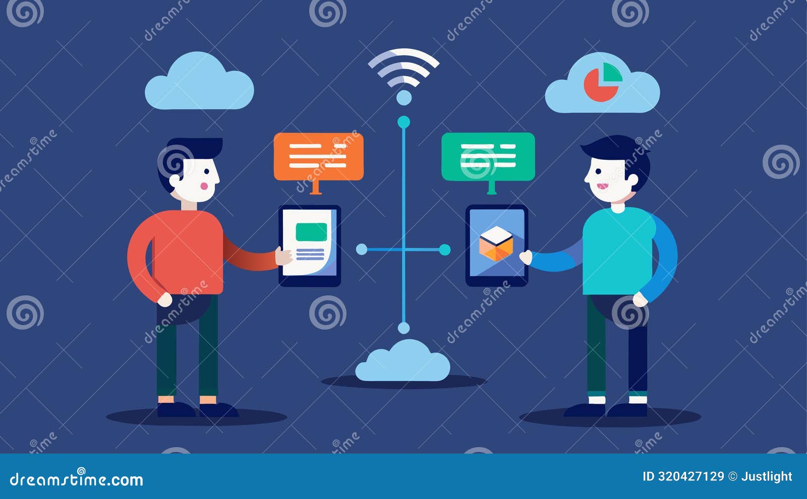 Two EVTOLs Hovered Side by Side Exchanging Data and Information between ...