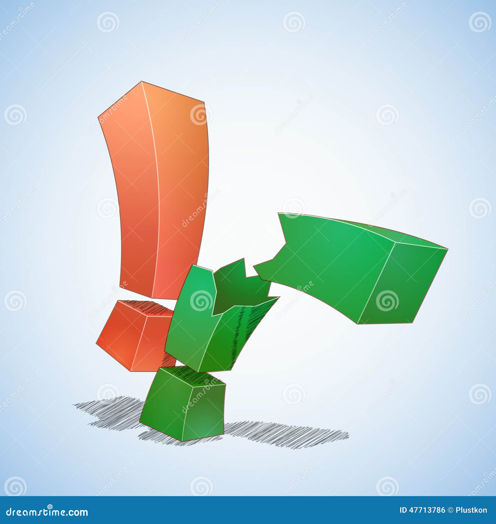 Two exclamation points stock vector. Illustration of gesture - 47713786