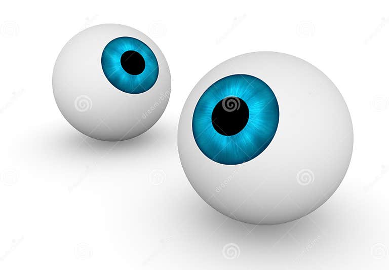 Two eyeballs stock illustration. Illustration of iris - 24043988