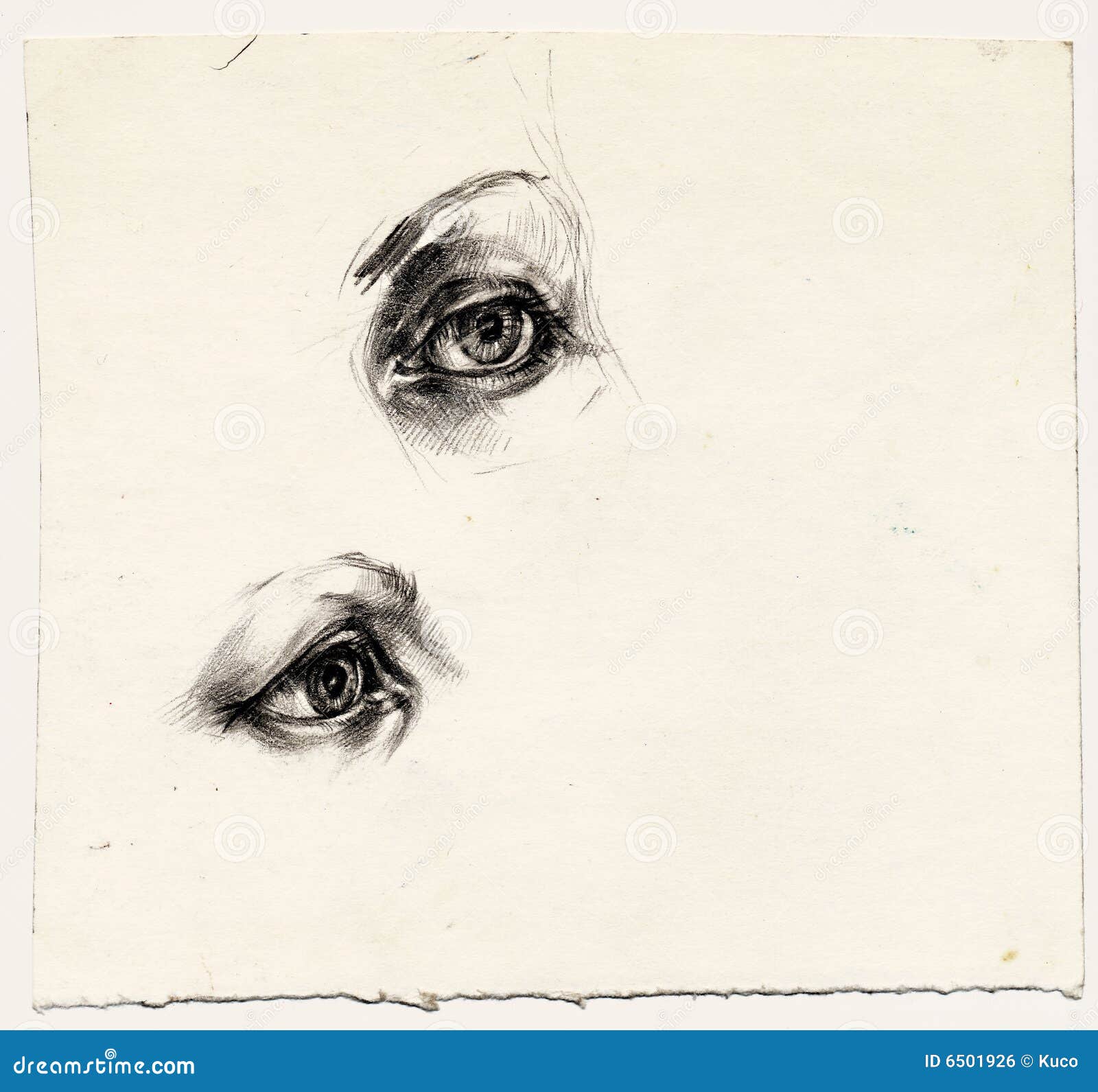 Two eyes stock illustration. Illustration of vintage, studio - 6501926