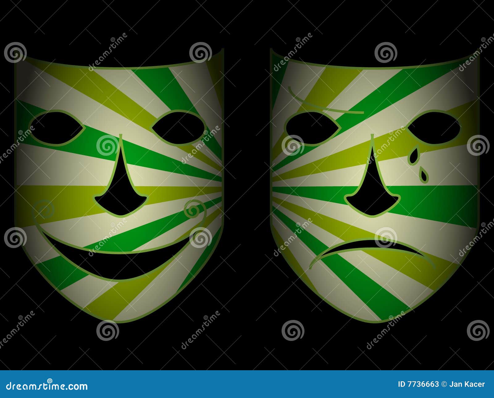Two face stock illustration. Illustration of drama, humor - 7736663