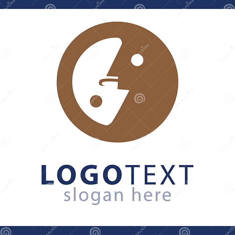 Two Face in Circle Logo Icon Vector Template Stock Vector ...