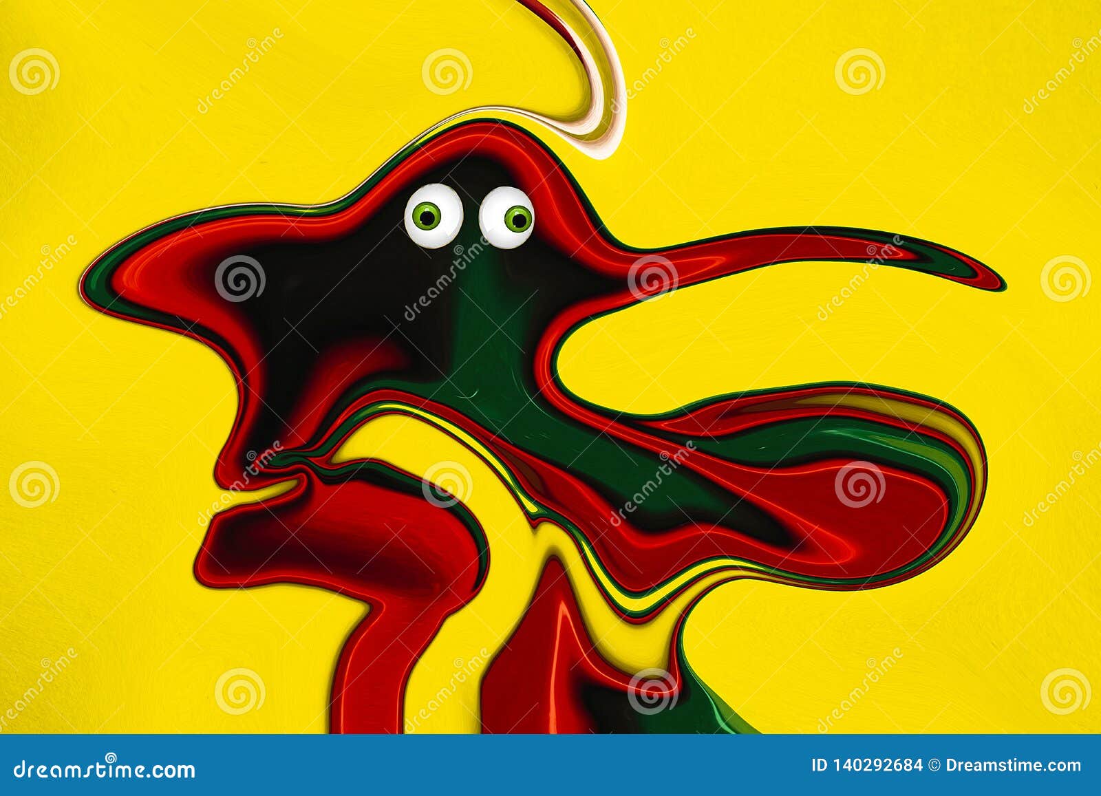 Two-faced Image of Feelings on a Yellow Background Stock Photo - Image ...