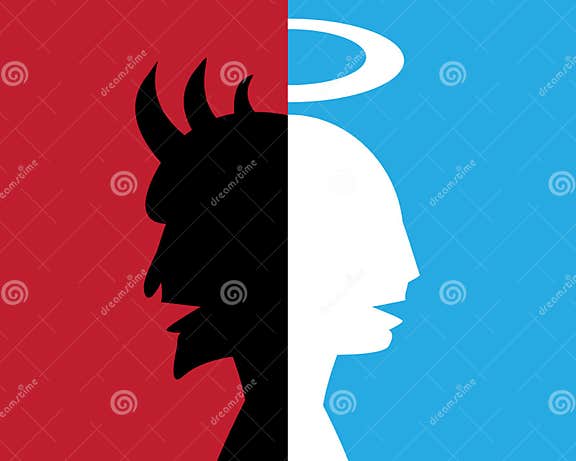 Two-faced Man,hypocrite, Deceitful Person Stock Vector - Illustration ...
