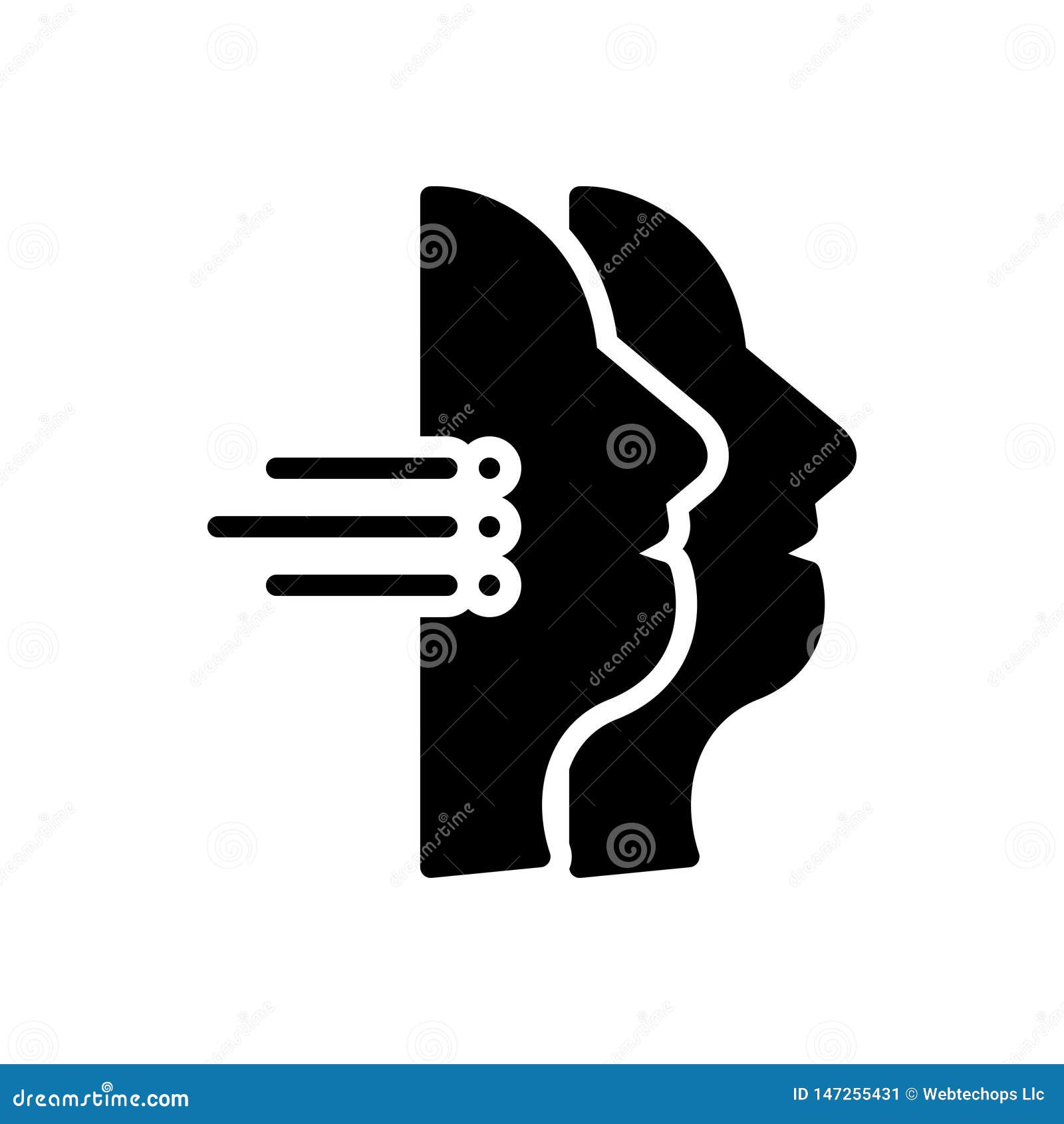 Black Solid Icon for Two Faced, Tongued and Edged Stock Vector ...