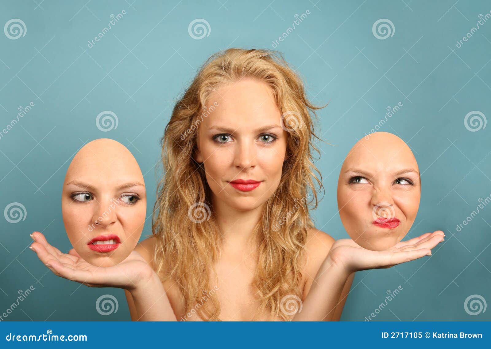 Two Faced Woman stock image. Image of bright, care, freshness - 2717105