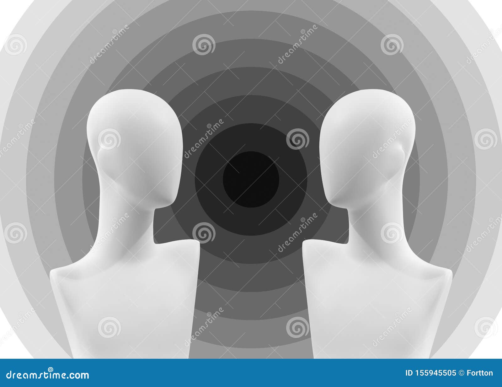 Two Faceless Mannequins Against Each Other Stock Image - Image of ...