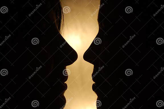 Two faces stock photo. Image of staring, sisters, profile - 1178932