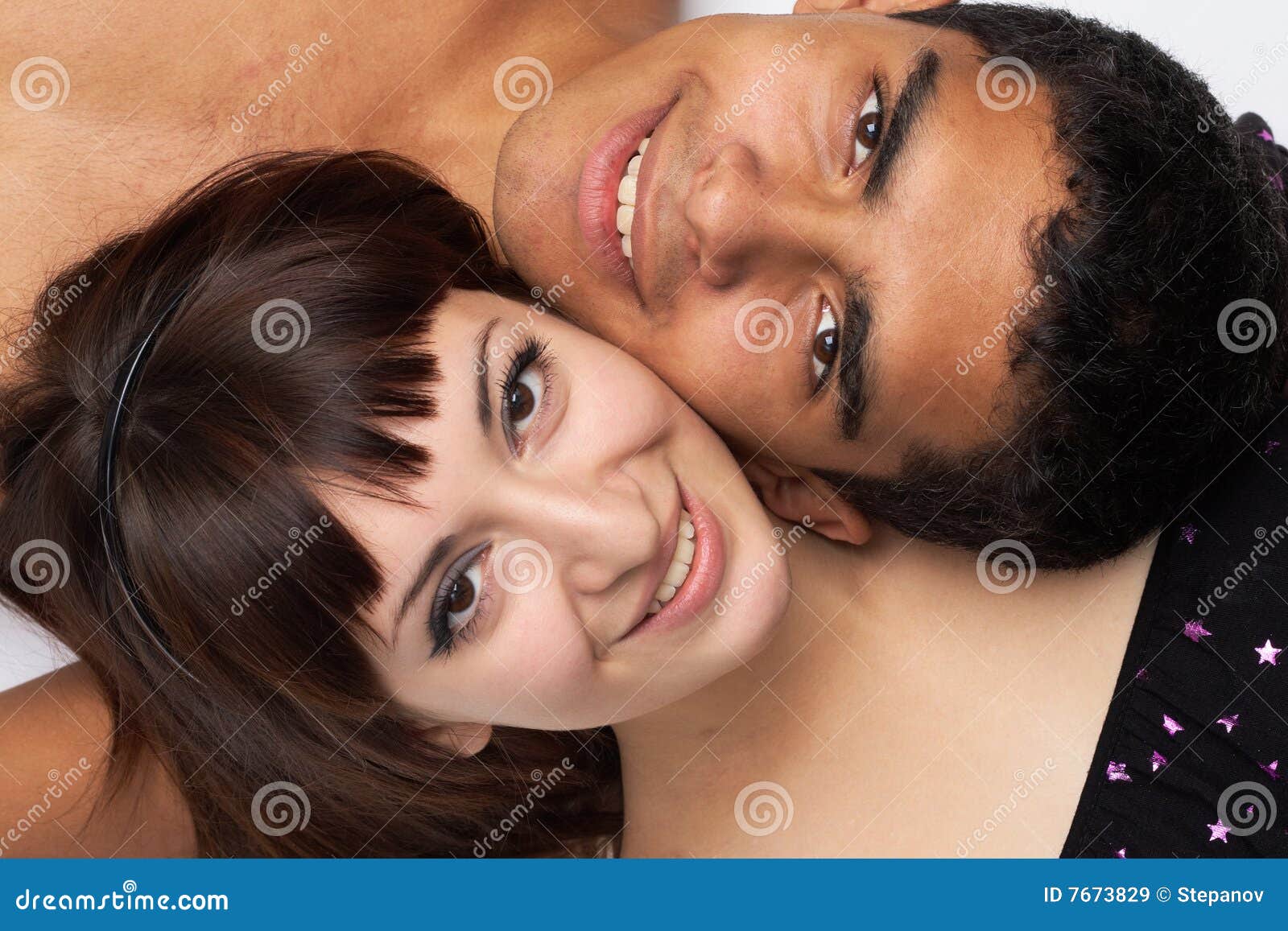 Two faces close up. stock image. Image of smiling, happiness - 7673829