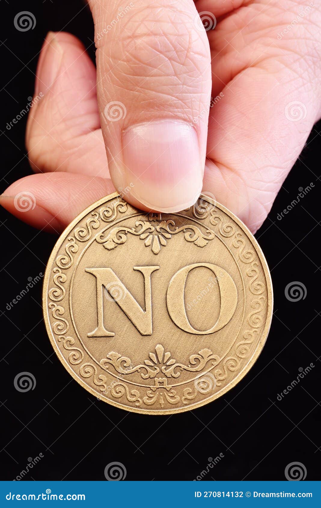 Two Faces of a Coin: Yes and No Stock Photo - Image of business, gamble ...