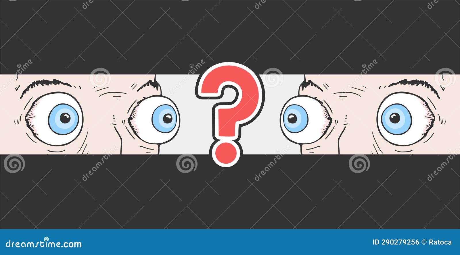 Two Faces and Interrogation Symbol Stock Vector - Illustration of ...