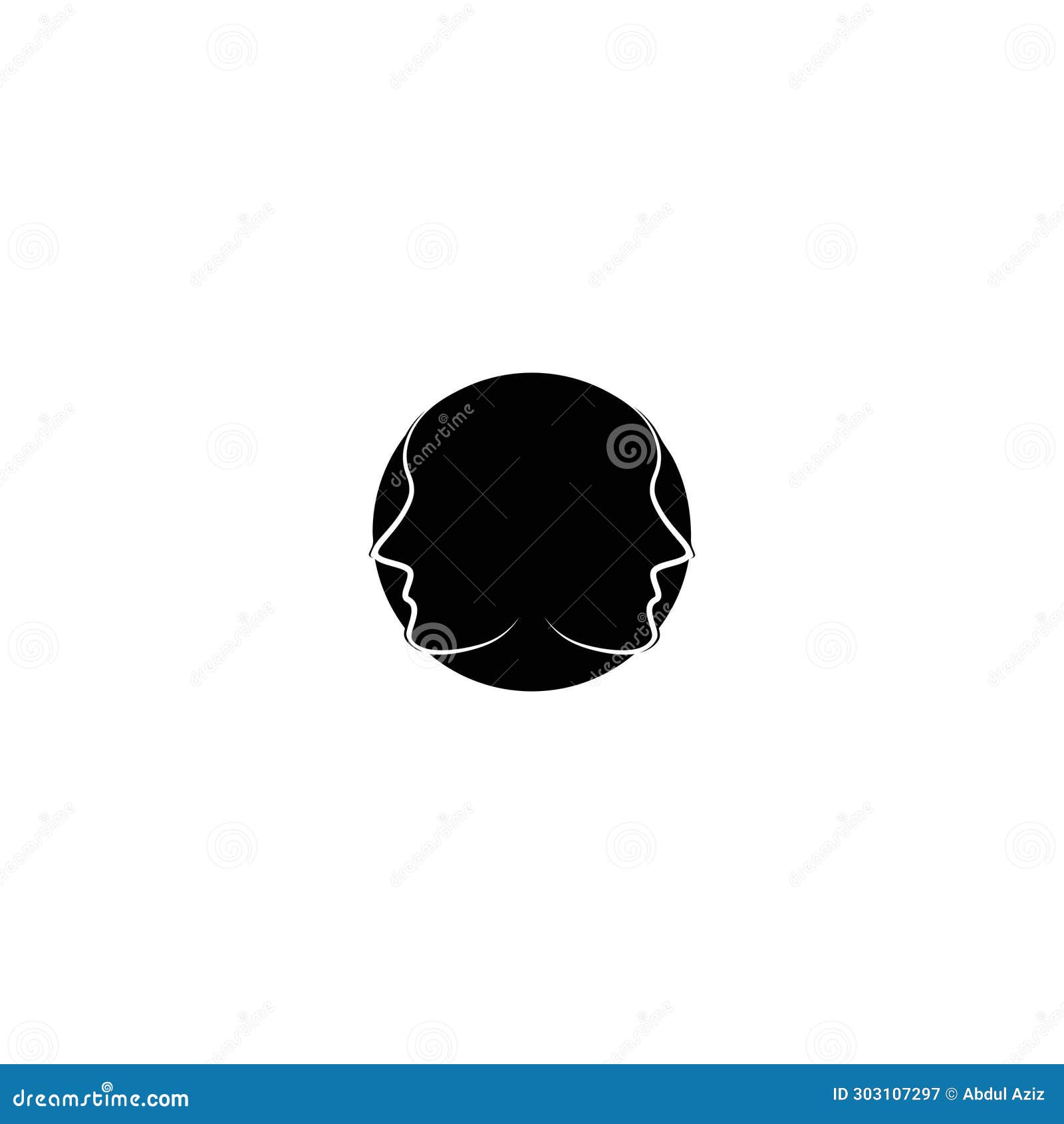 Two faces logo vector stock illustration. Illustration of aesthetics ...