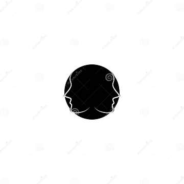 Two faces logo vector stock illustration. Illustration of aesthetics ...