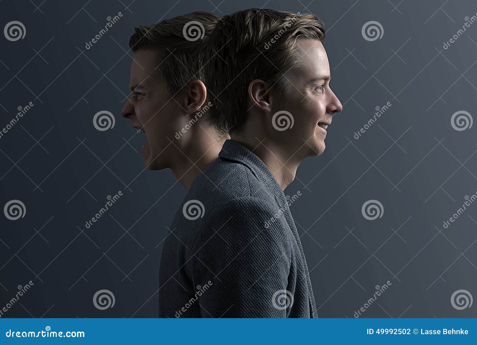 Two faces stock photo. Image of nice, social, good, evil - 49992502