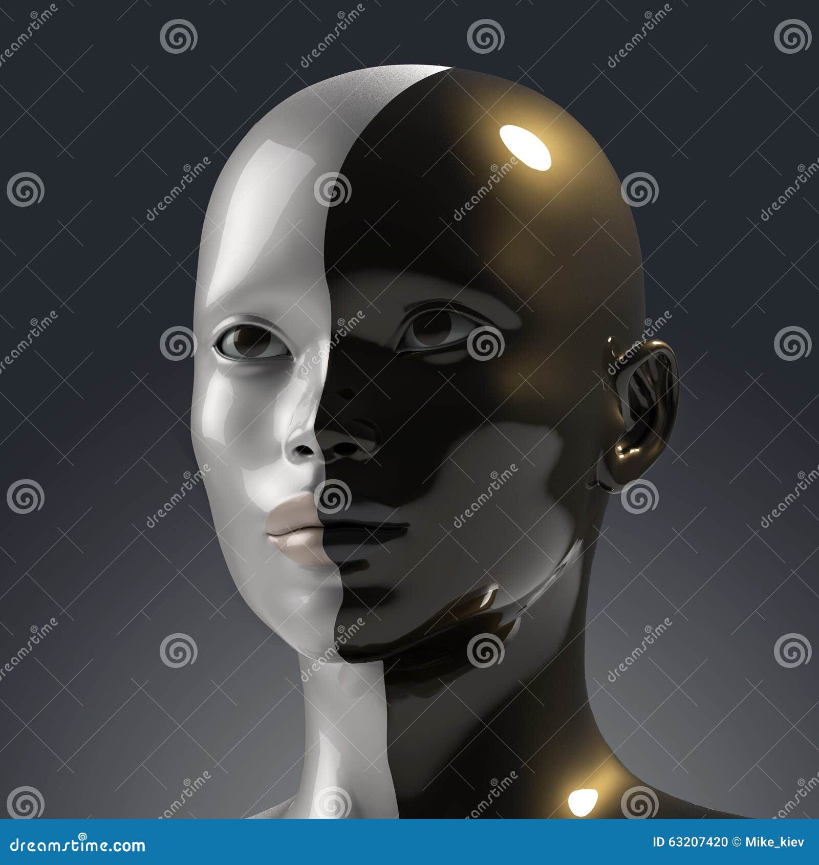 Two faces in one stock illustration. Illustration of eyes - 63207420