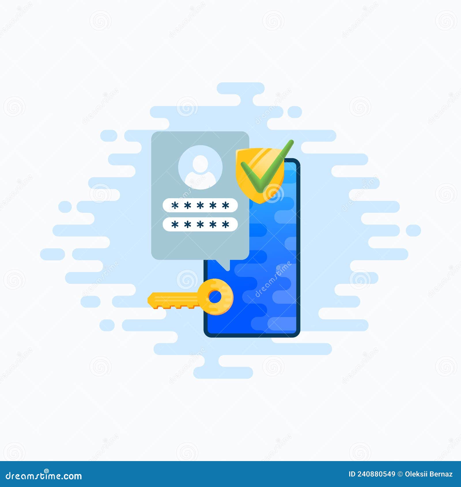 Two Factor Autentication Security Illustration. Login Confirmation ...