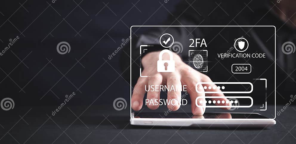 Two-factor Authentication 2FA Security. Personal Data Security Stock ...