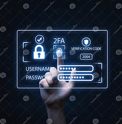 Two-factor Authentication 2FA Security. Personal Data Security Stock ...