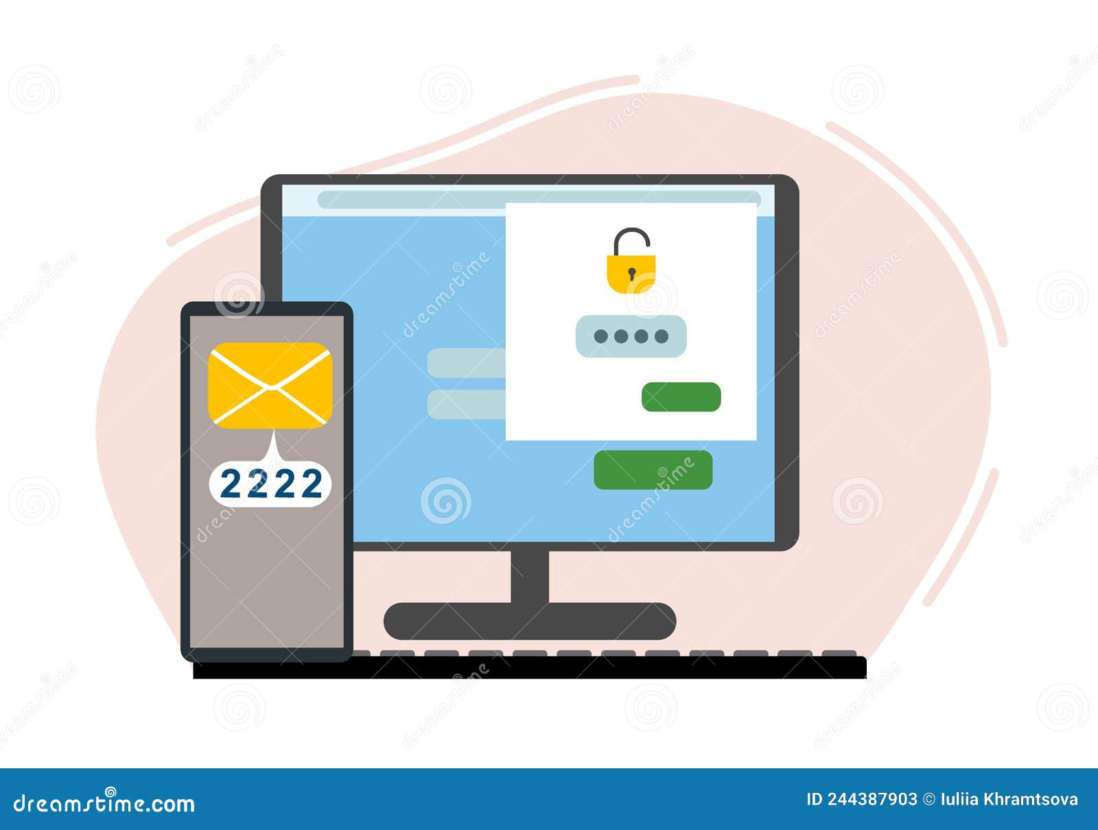 Two-factor Authentication Security. Login Confirmation Notification ...