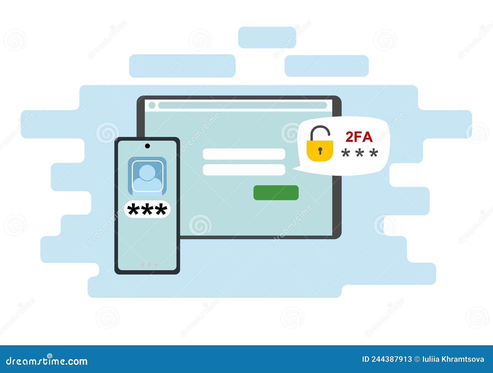 Two-factor Authentication Security. Notification of Login Confirmation ...