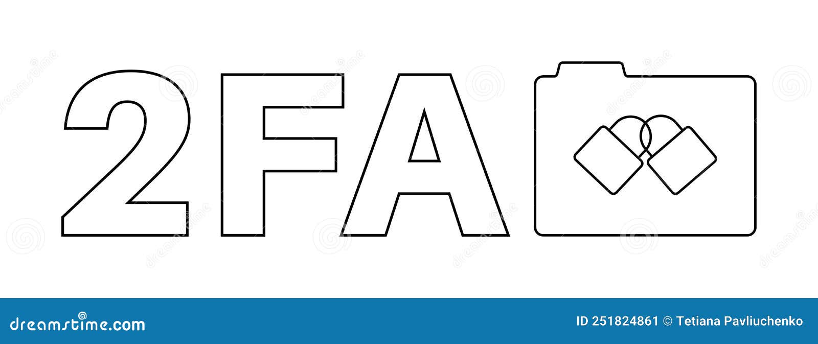 Two factor authentication stock vector. Illustration of insert - 251824861