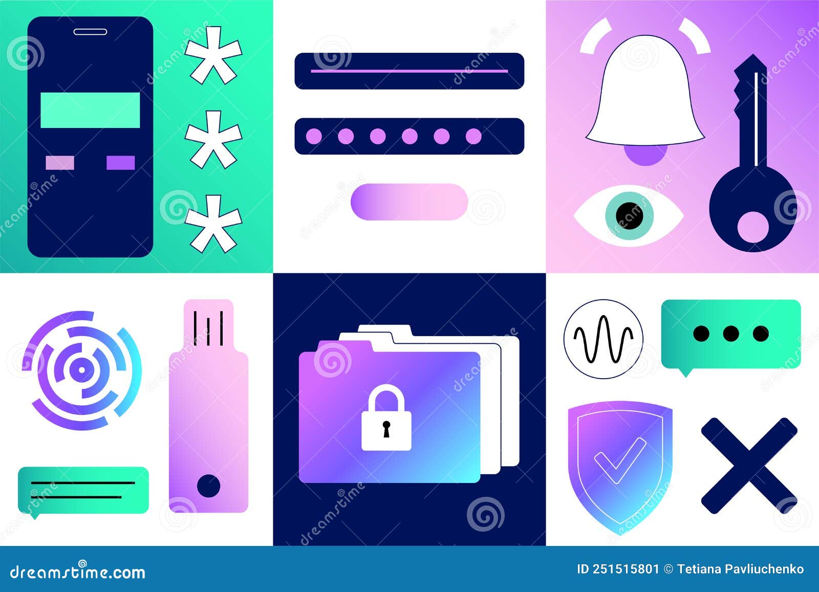 Two factor authentication stock vector. Illustration of access - 251515801