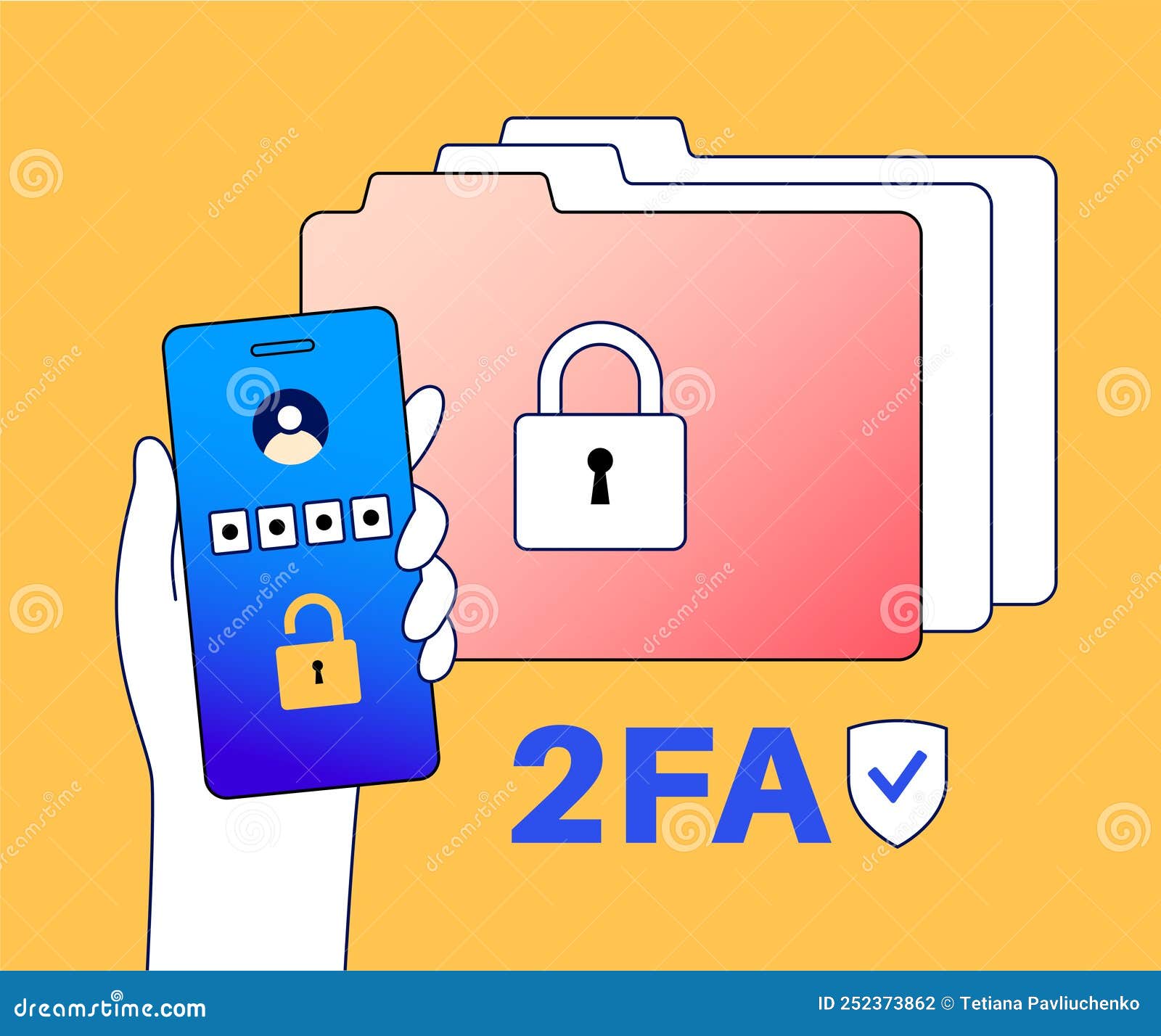 Two factor authentication stock vector. Illustration of verification ... Two factor authentication stock vector. Illustration of verification ...