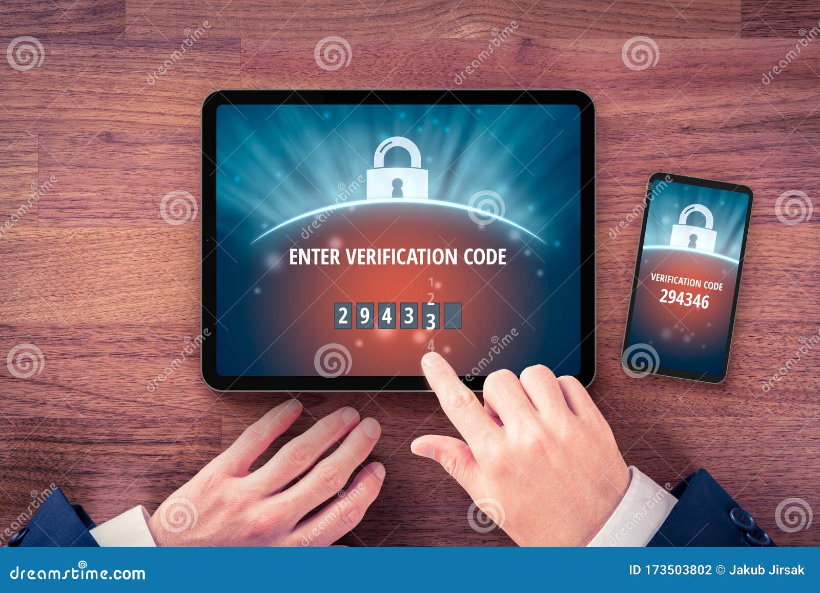 Two-factor Authentication and Verification Security Concept Stock Photo ...