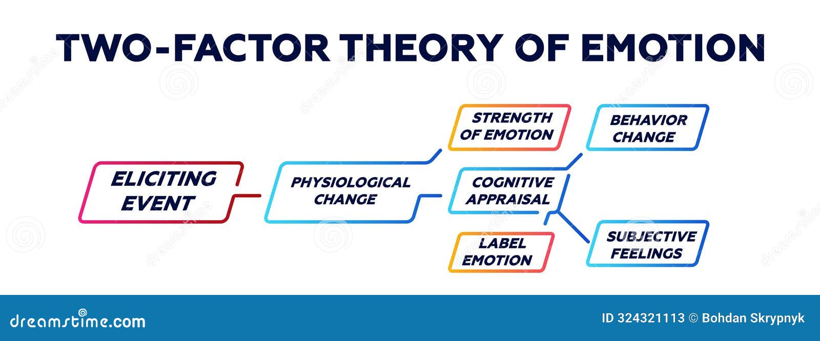 Two Factor Theory of Emotion Diagram. Process of Emotional Cognitive ...