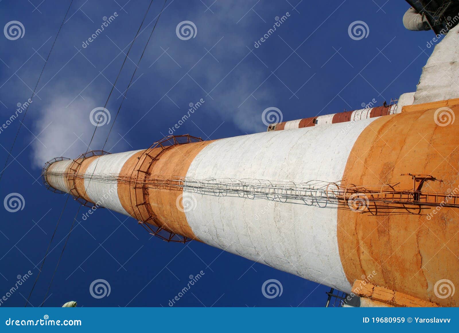 Two factory pipe. Russia stock image. Image of cement - 19680959