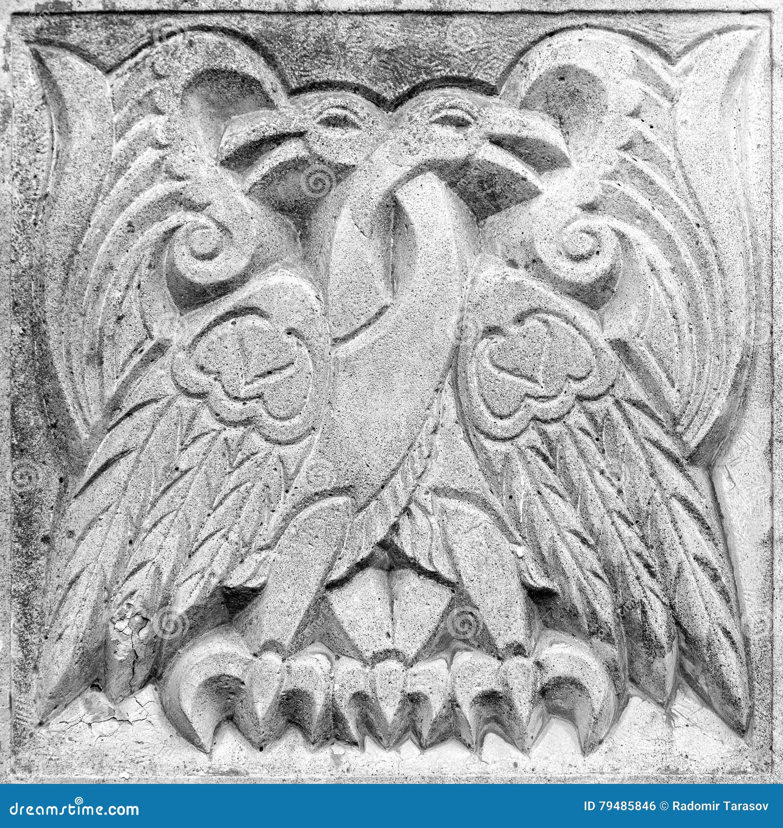 Two Fairy Fire Birds, Bas-relief Stock Photo - Image of feather ...