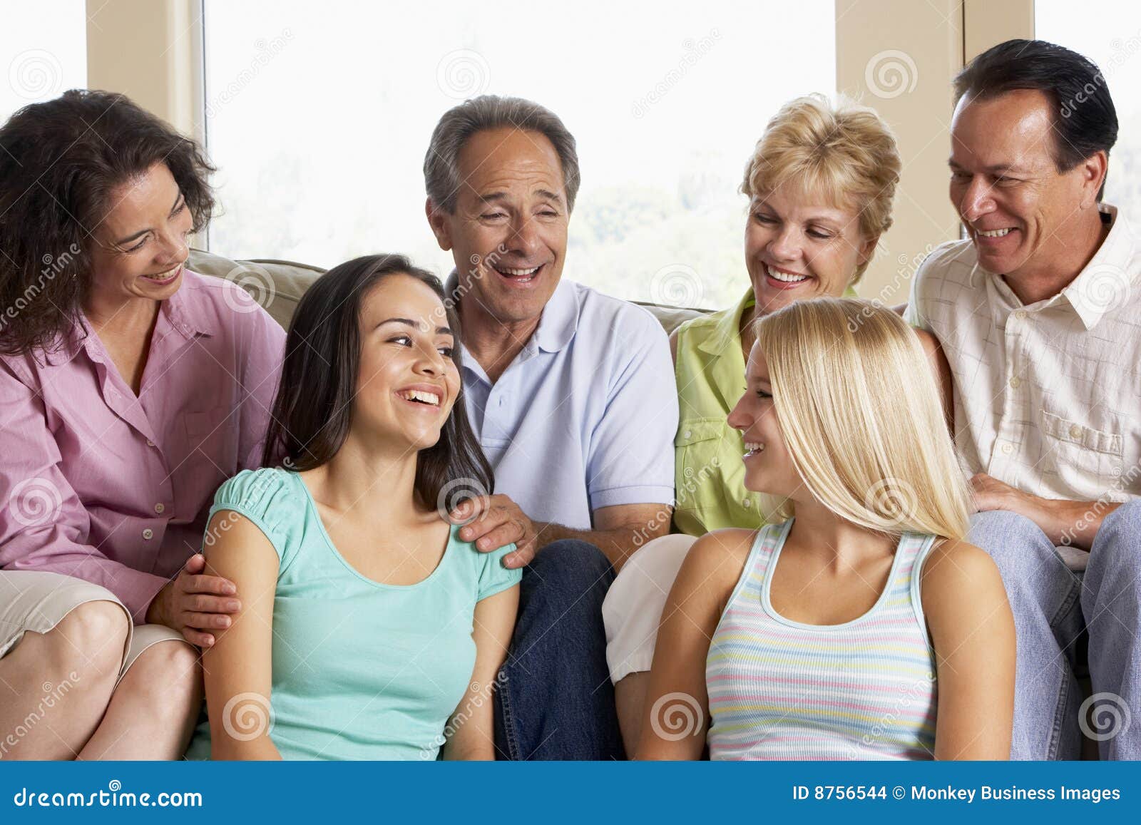 Two Families Together stock photo. Image of friends, family - 8756544