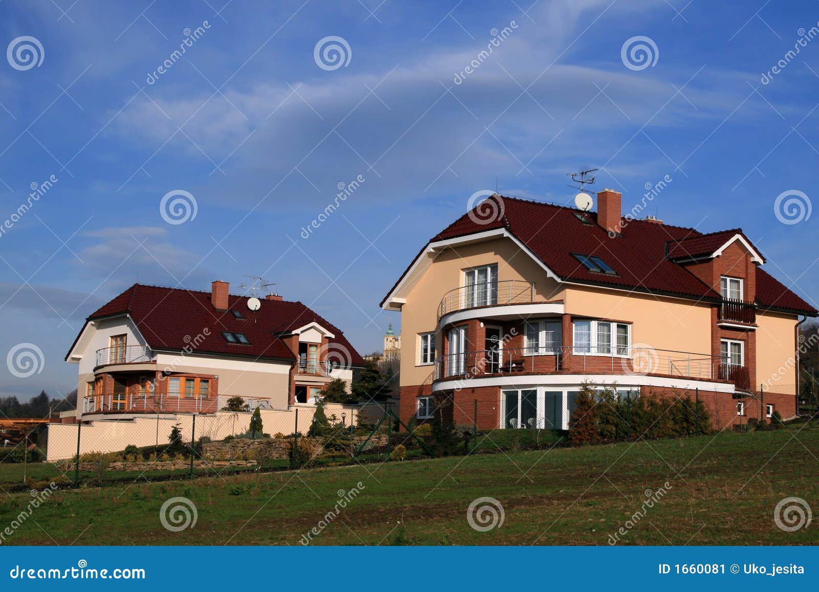 Two Family houses stock image. Image of family, land, city - 1660081
