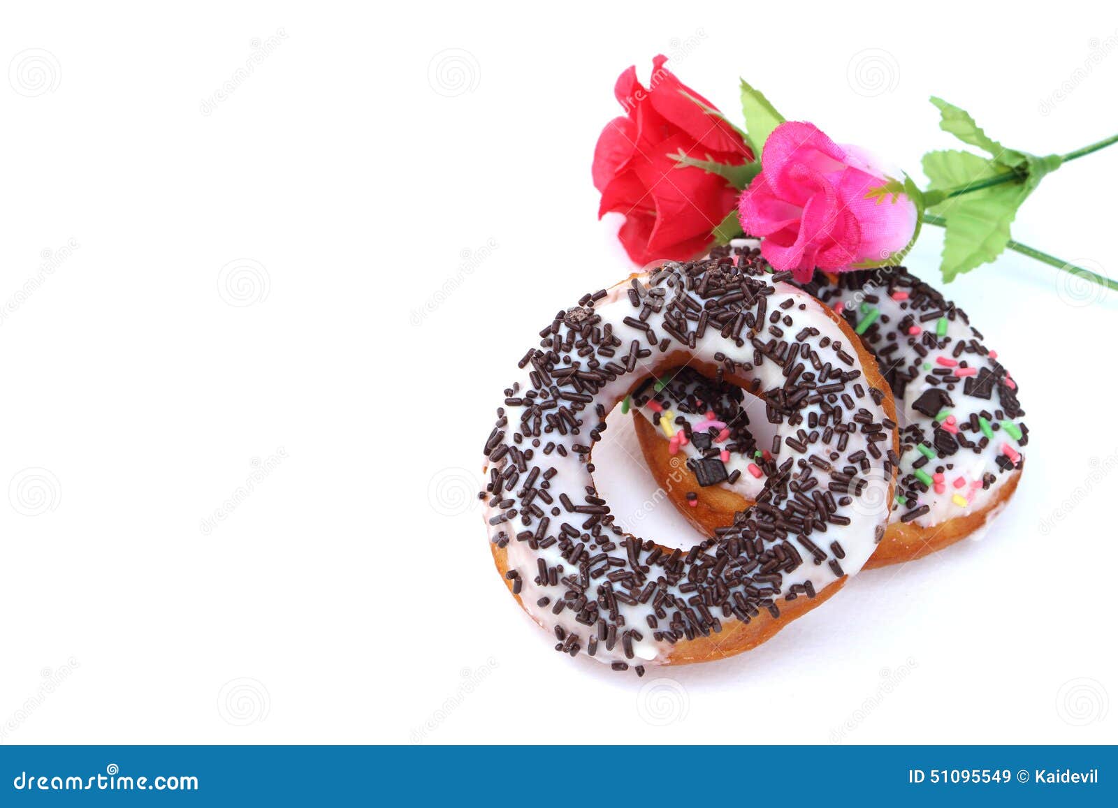 Two fancy donut stock image. Image of sweet, sugar, close - 51095549