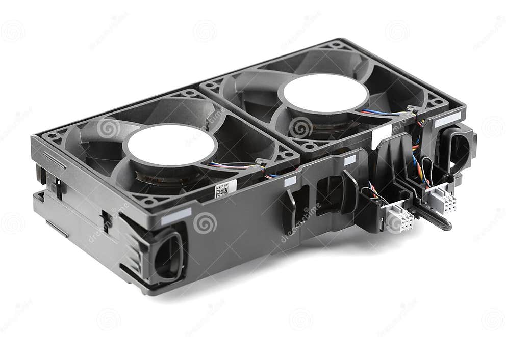 Two Fans in Dual Bracket stock image. Image of cage, hardware - 11865375