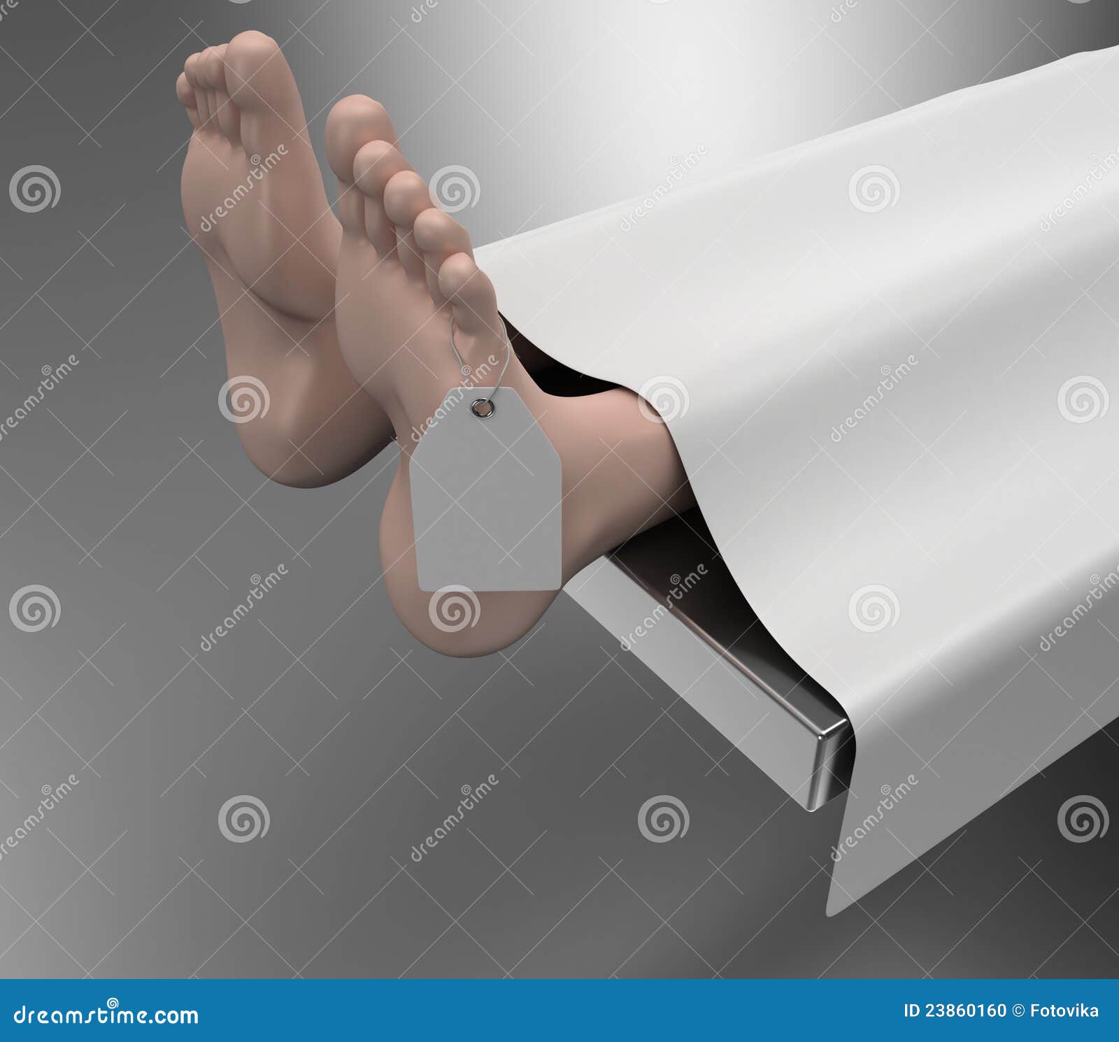 Feet Of A Deceased Person Are Depicted In This Illustration ...