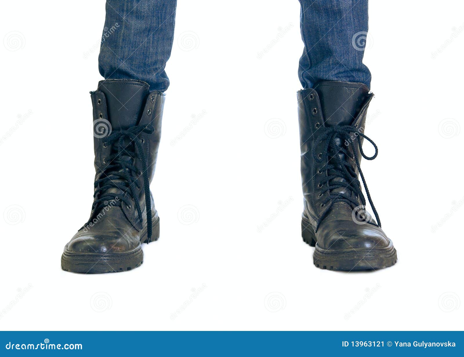 Two feet in big boots stock image. Image of pants, isolated - 13963121