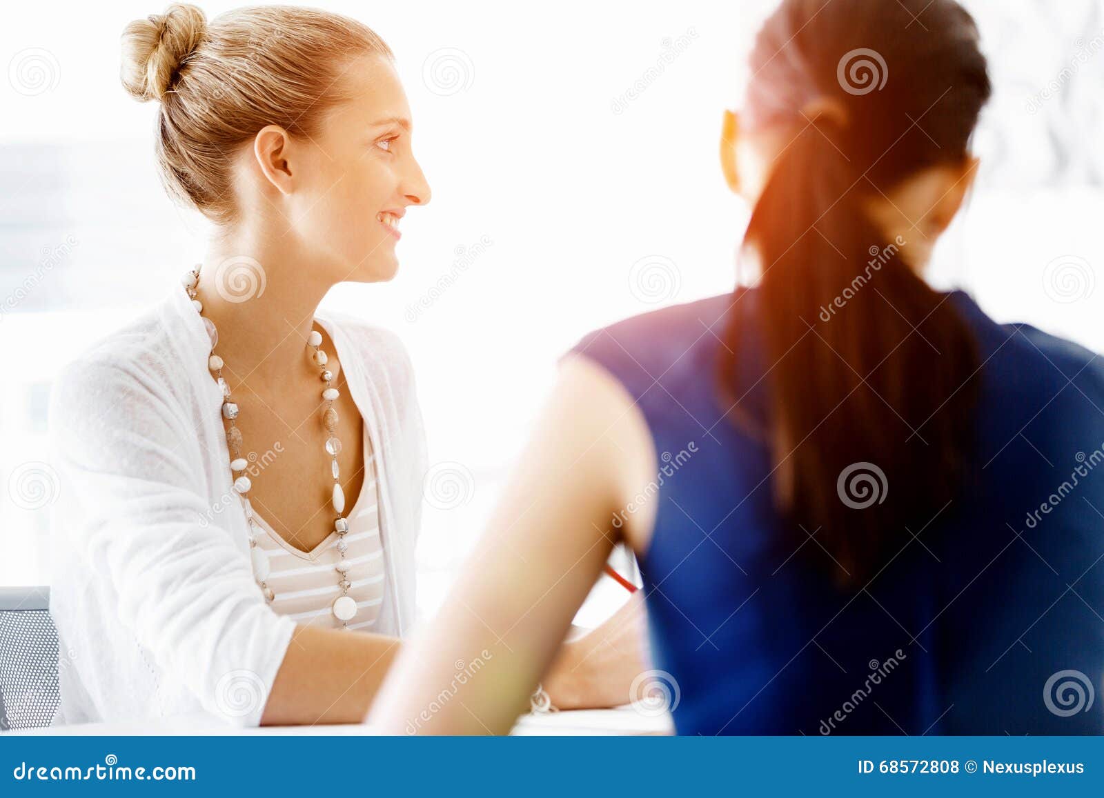 Two Female Colleagues in Office Stock Photo - Image of manager, office ...