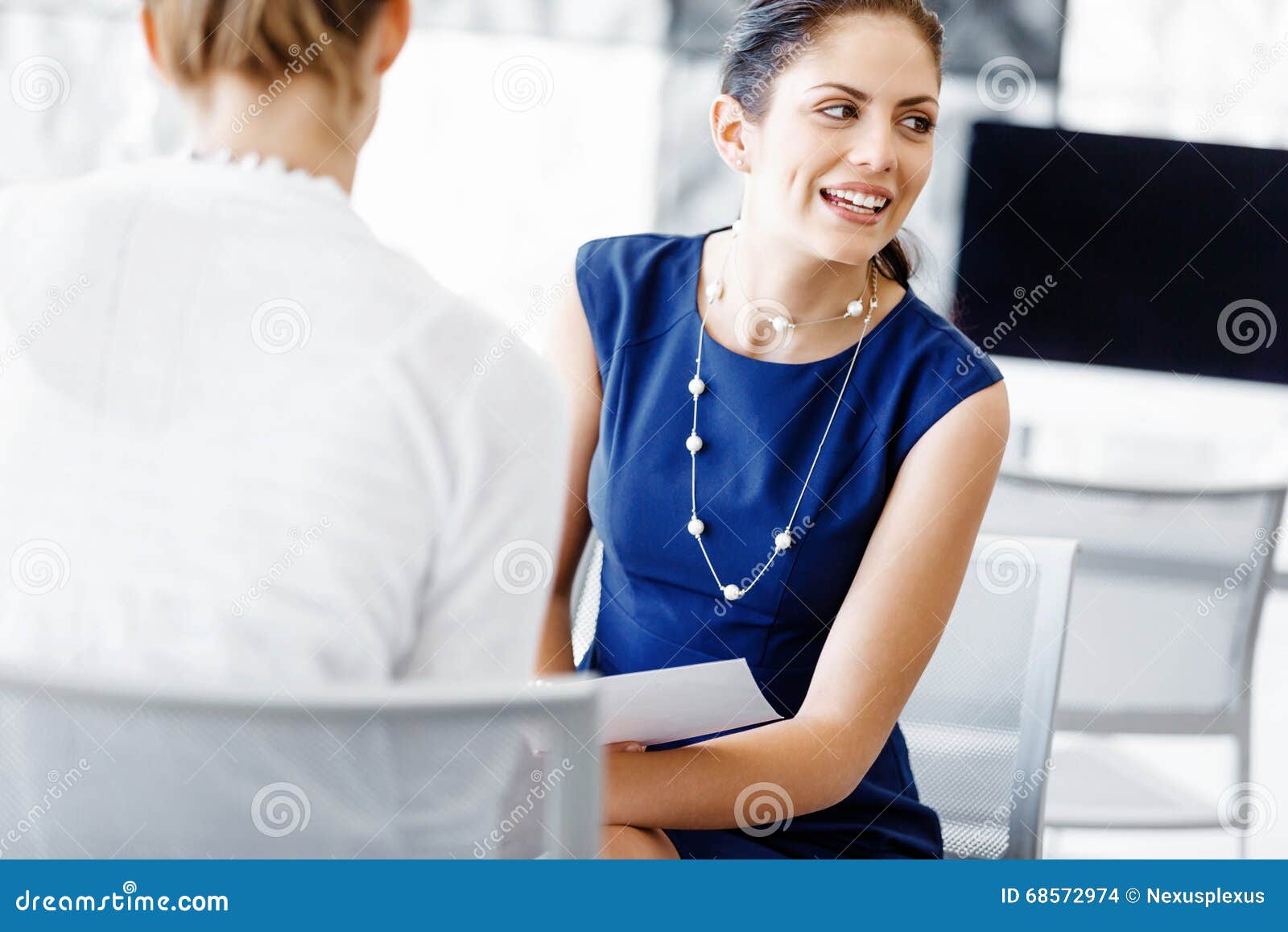 Two Female Colleagues in Office Stock Photo - Image of coworkers ...