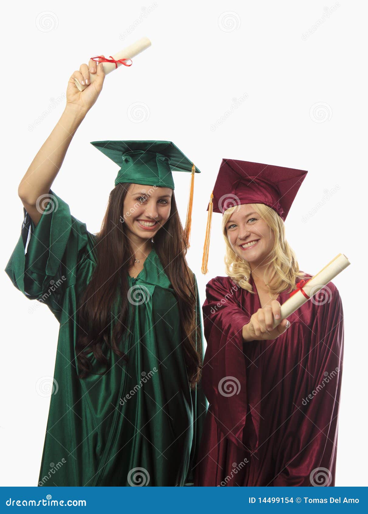 Two Female College Graduates Stock Photo - Image of smiling, school ...