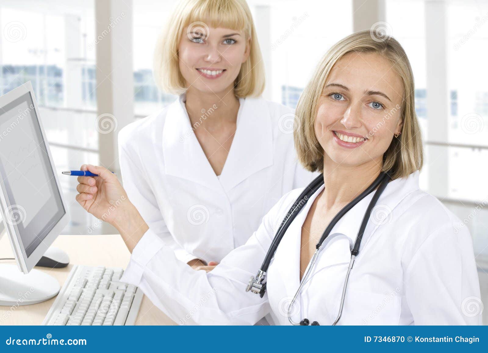 Two female doctors stock photo. Image of blond, beauty - 7346870