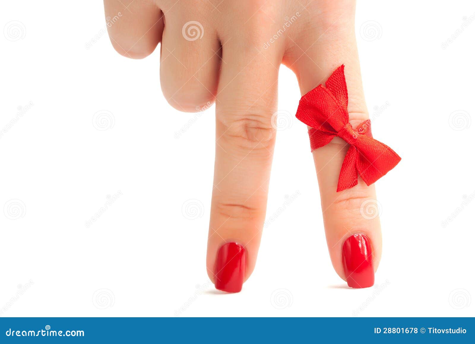 Two Female Fingers with Red Manicure As a Legs Stock Photo - Image of ...