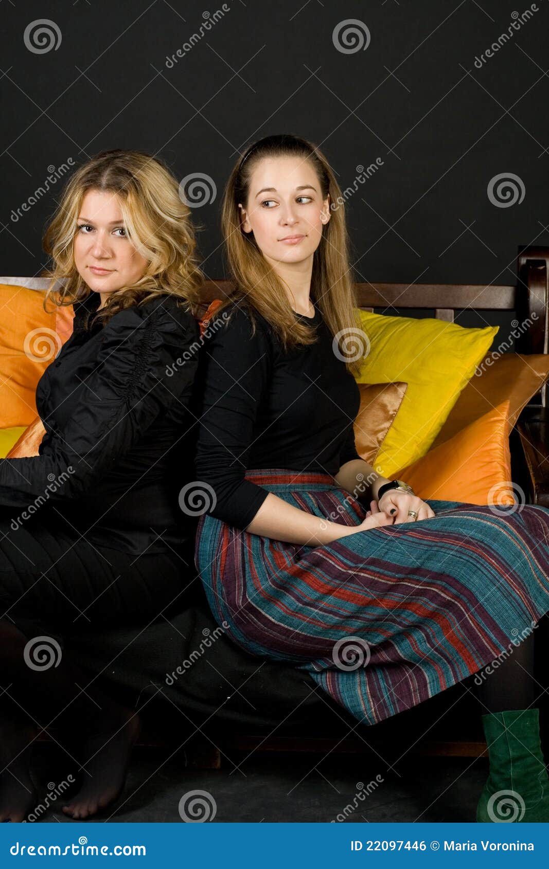 Two female friends stock photo. Image of happiness, beauty - 22097446