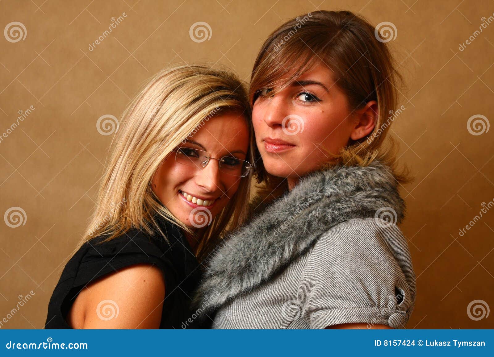 Two female friends stock photo. Image of glamour, person - 8157424