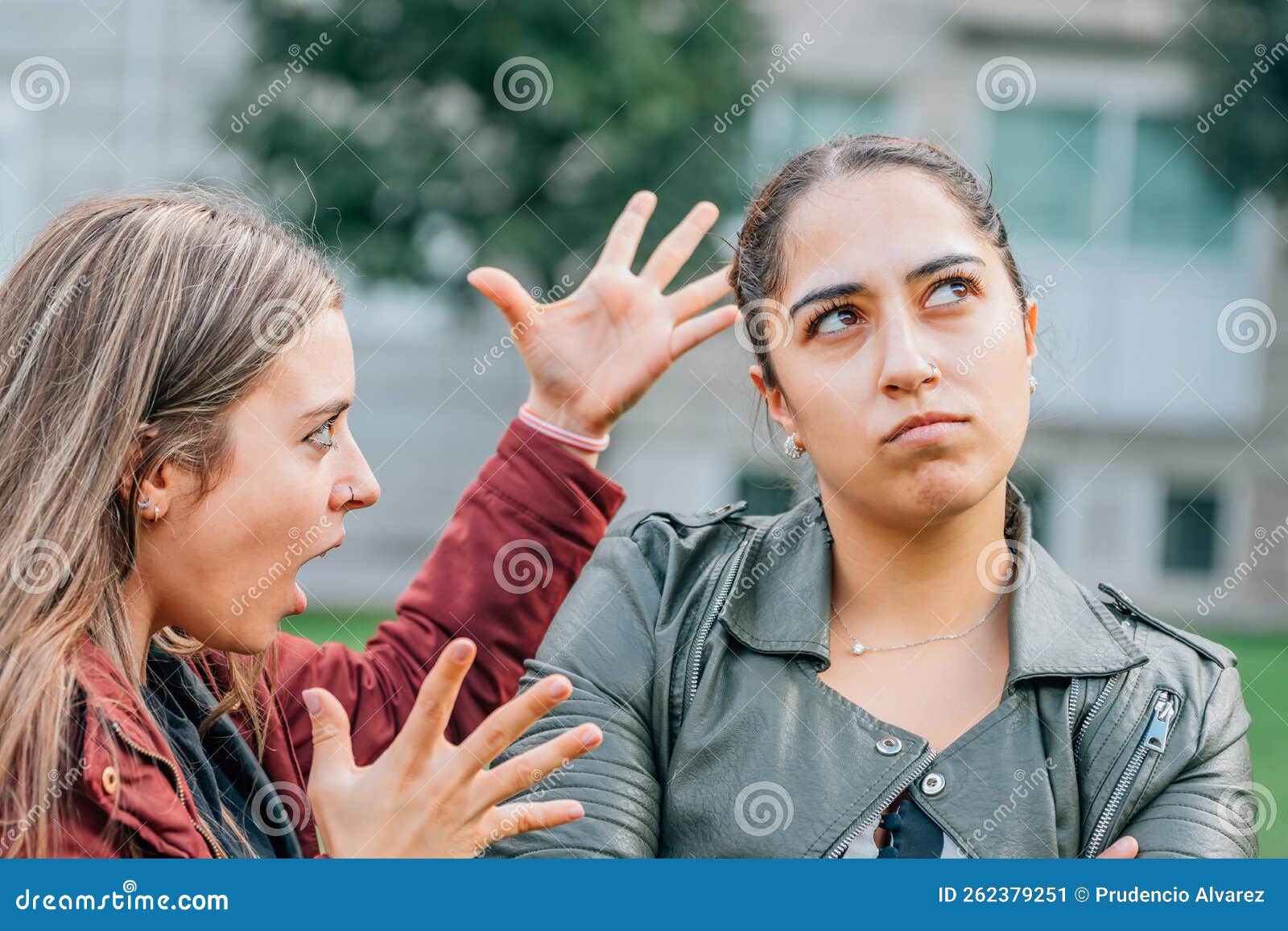 Friends Arguing in the Street Outdoors Stock Image - Image of ...